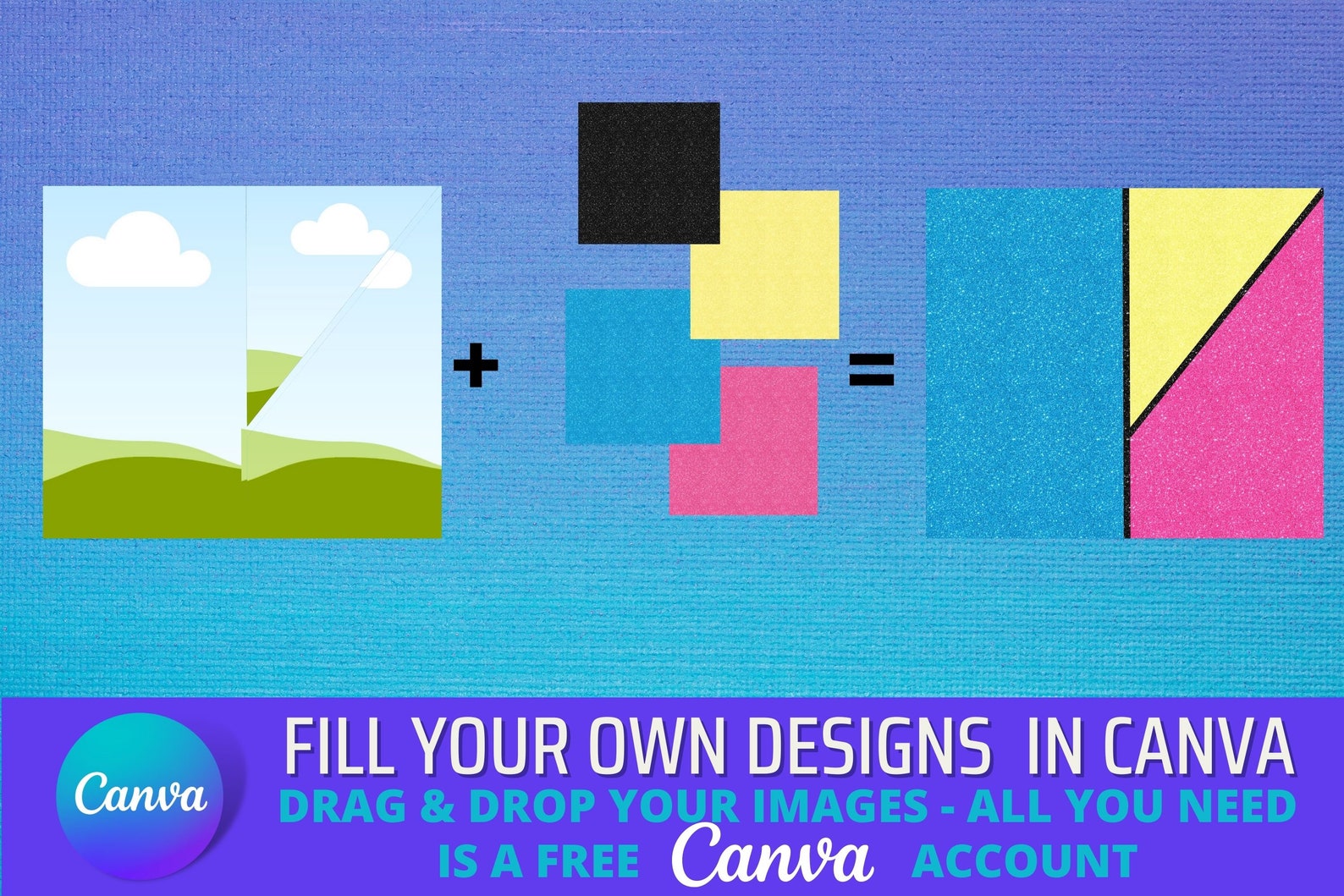 Canva Templete 20oz Tumbler Split Frame, Drag and Drop, Add Your Own ...