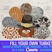 Turkey Canva Drag and Drop Frames, Thanksgiving, Fall, Editable BUNDLE ...
