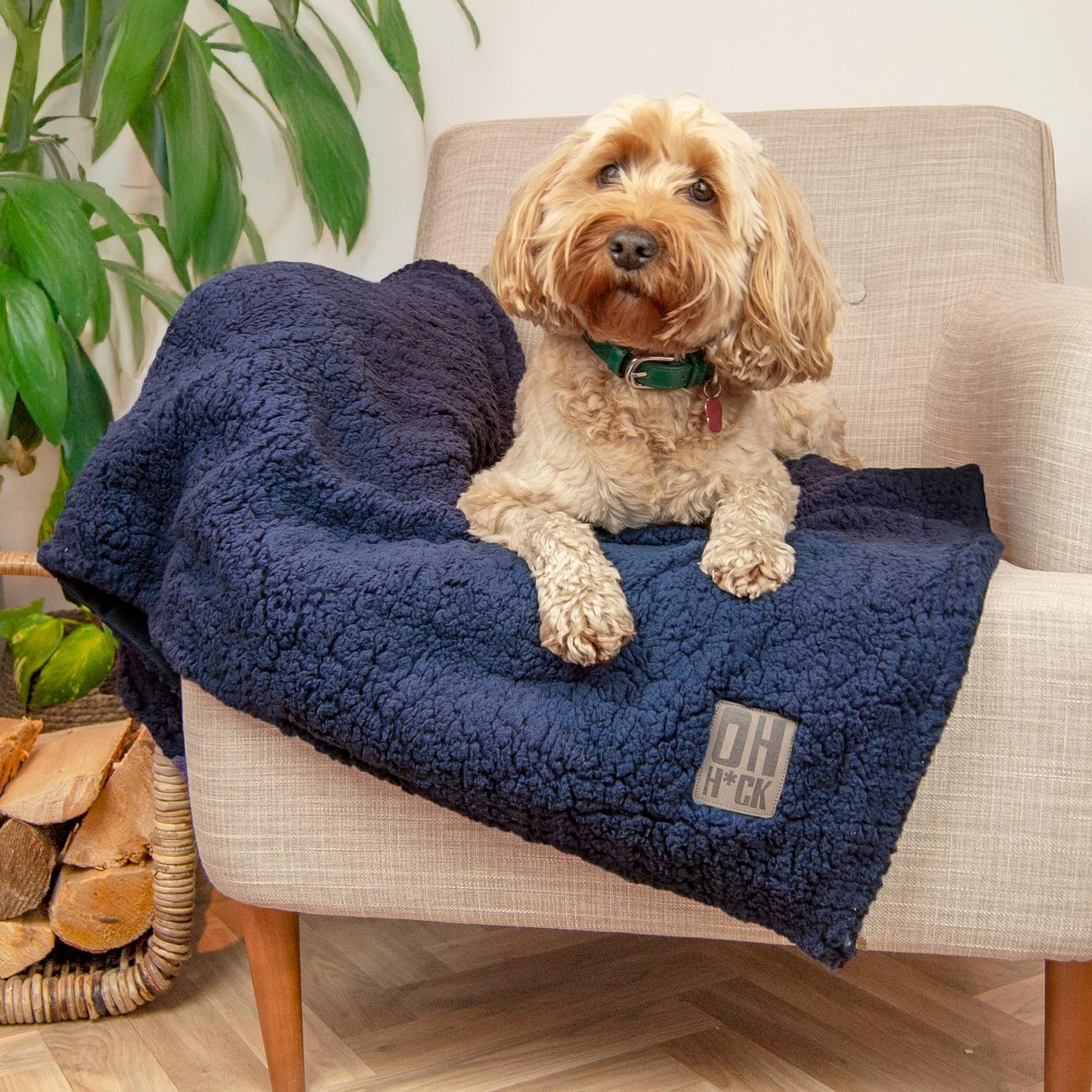 Navy Blue Extra Large Fluffy Dog Snuggle Blanket, Dog Couch Sofa ...