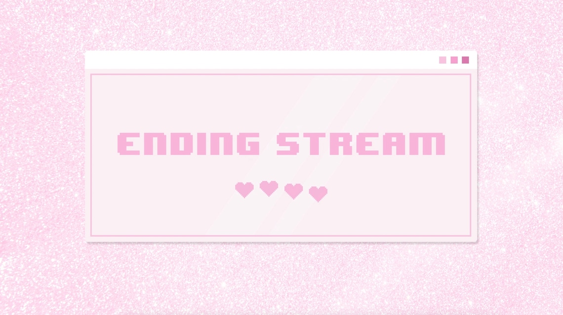 Animated Twitch Streaming Screens / 3x Pink Glitter Pixel Animated ...