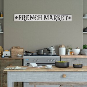 46 French Market Sign With Fleur-de-lis Decorative Lily - Etsy