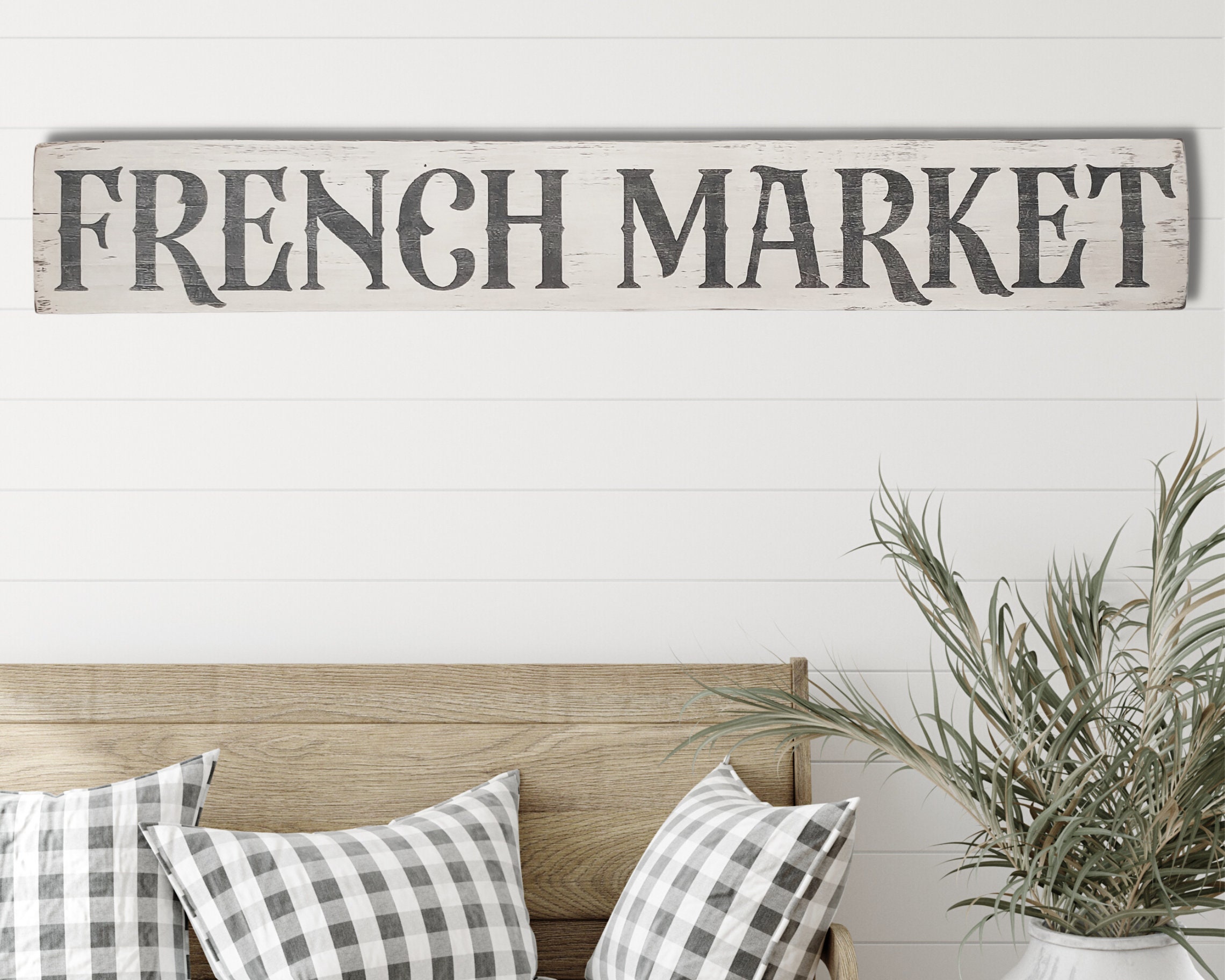 36" French Market Sign. Color Options! Authentically Rustic Kitchen ...