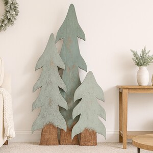 Rustic Wooden Christmas Trees With Vintage Charm! Indoor & Outdoor ...
