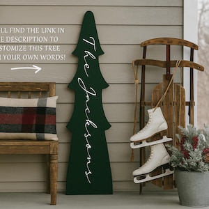 Timeless Porch Leaner Evergreen Tree Elegantly Hand Painted With O ...