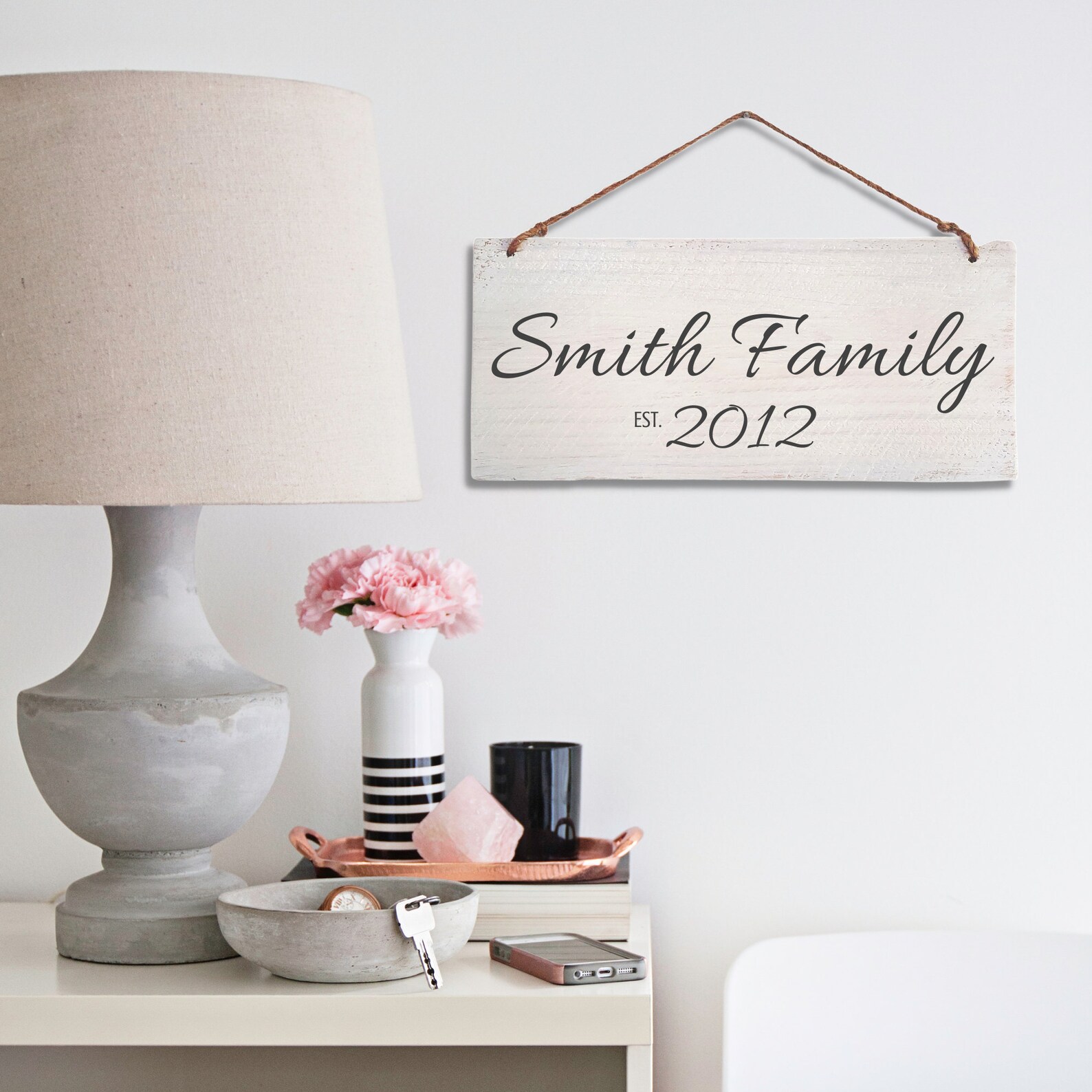 Custom Rustic Minimalist Hanging Sign. Hand Painted. - Etsy