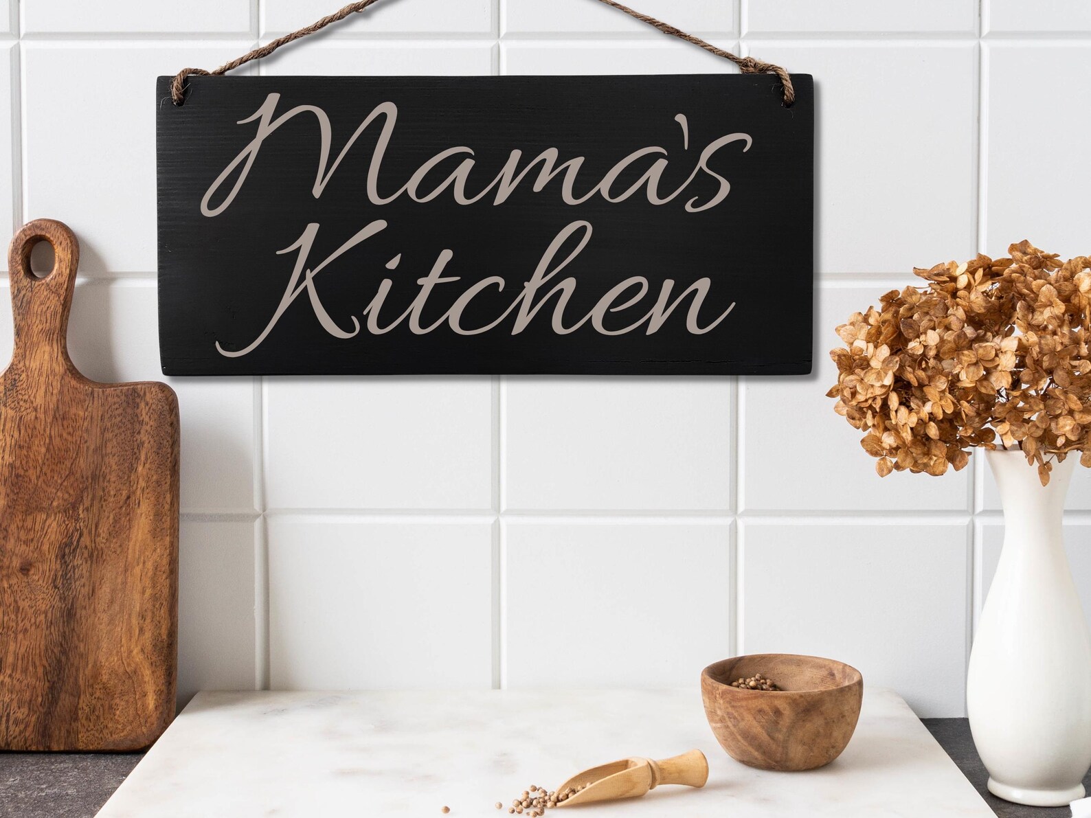 Custom Rustic Minimalist Hanging Sign. Hand Painted. Sustainable ...