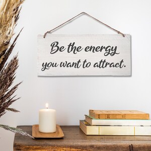 Rustic Minimalist Hanging Sign. Sustainable Eco-friendly Reclaimed Wood ...