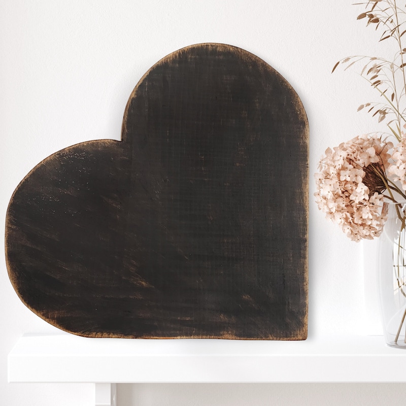 Rustic Wooden Hearts - Etsy