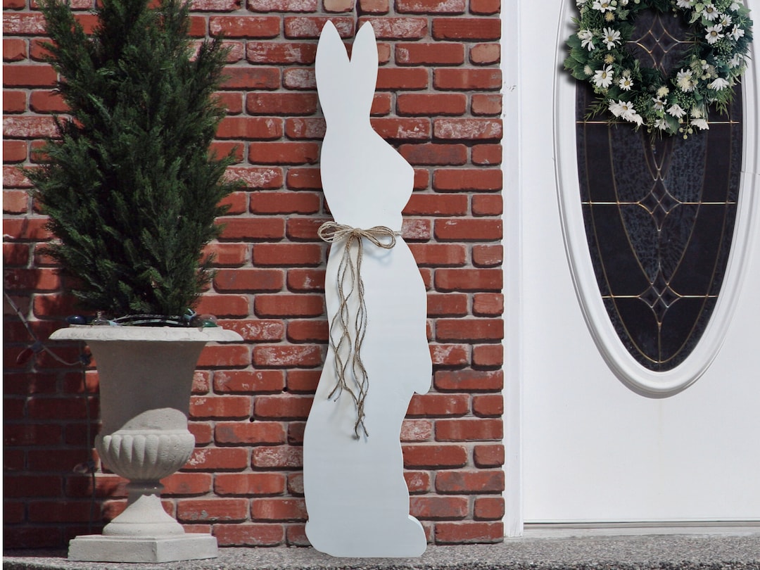 Large Porch Leaner Rabbit Handcrafted From Solid Wood. Outdoor or ...
