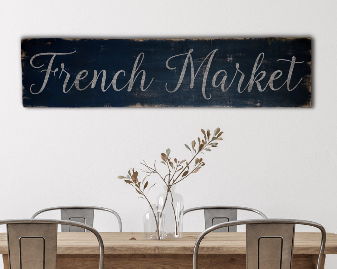 Large Antique French Market Sign. Modern Rustic Wall Hanging. - Etsy