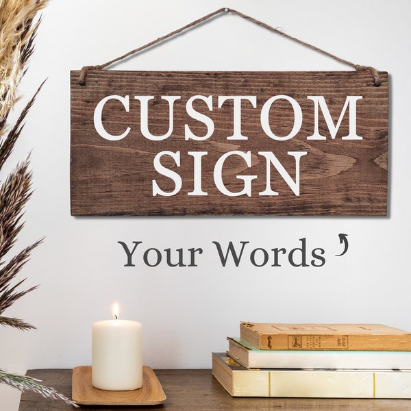 Hanging Wood Sign - Etsy