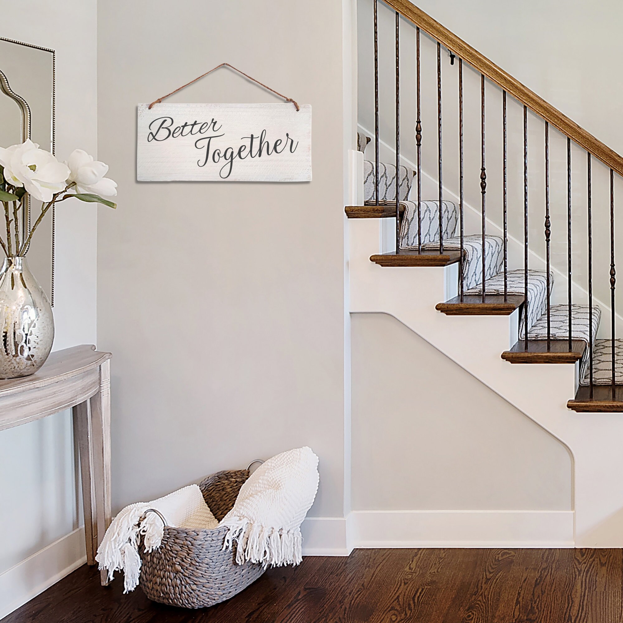 Custom Rustic Minimalist Hanging Sign. Hand Painted. - Etsy