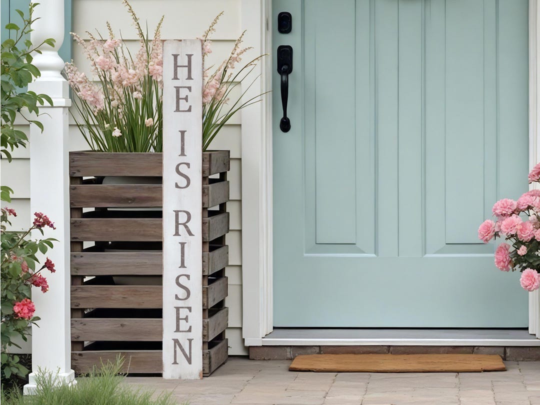 Rustic Antique Style He is Risen Sign With Vintage Aesthetic ...