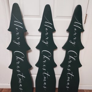 Custom Porch Leaner Evergreen Tree. Hand Painted With Your Own ...