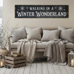 Walking in a Winter Wonderland Rustic Antique Style Wood Sign. Winter ...