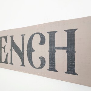 36" Tan & Black French Market Sign. Old Reclaimed Wood Hand-painted ...