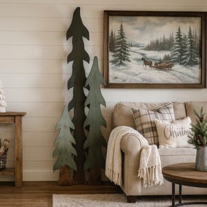 Rustic Wooden Christmas Trees With Vintage Charm! Indoor & Outdoor ...