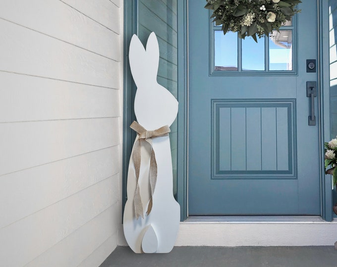Easter Bunny With Egg, Wood, Rabbit, Painted, Home Decoration, Easter ...
