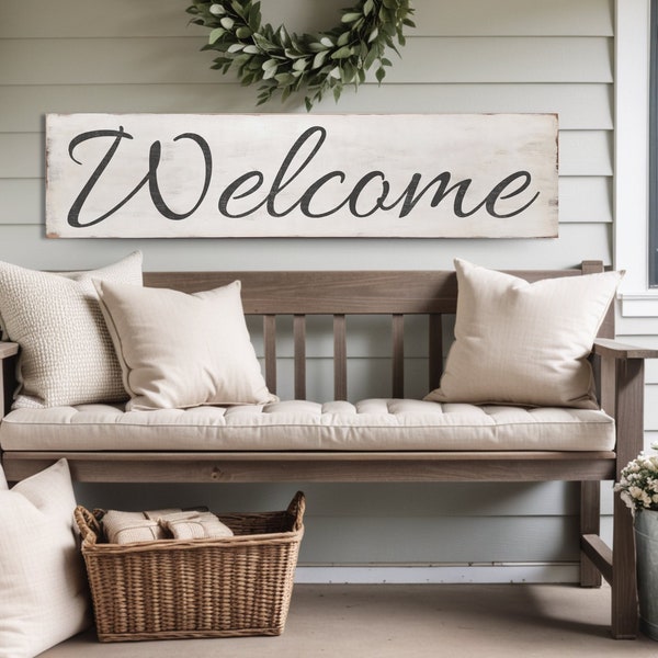 Rustic Welcome Sign - Etsy