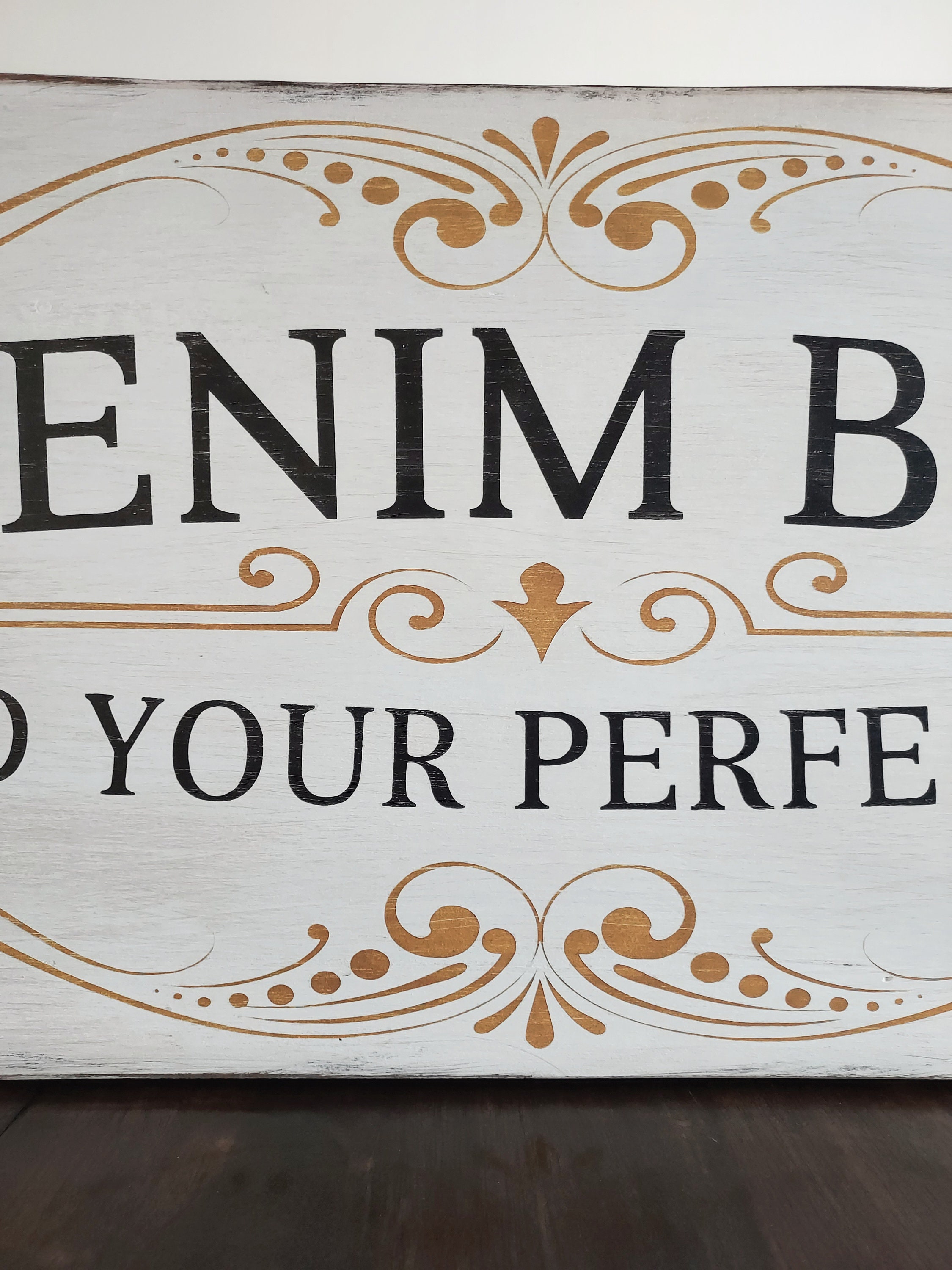 Antique Style Denim Bar Display Sign for Jean Pants and Denim - Etsy