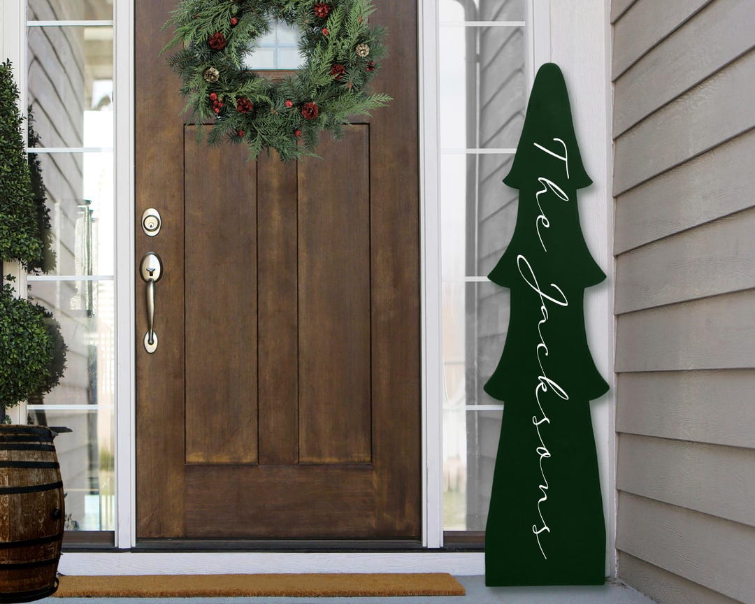 Custom Porch Leaner Evergreen Tree. Hand Painted With Your Own ...