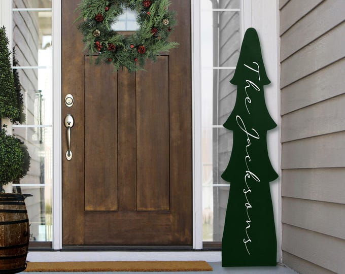 Custom Porch Leaner Evergreen Tree. Hand Painted With Your Own ...