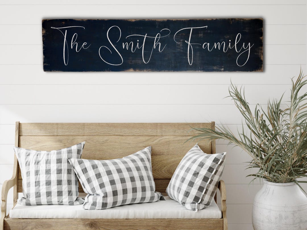 Personalize This Custom Antique Style Wood Sign, Create Family Name ...
