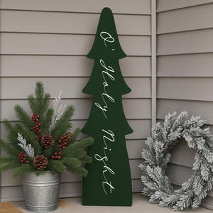 Timeless Porch Leaner Evergreen Tree Elegantly Hand Painted With O ...