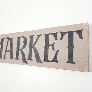 36" Tan & Black French Market Sign. Old Reclaimed Wood Hand-painted ...