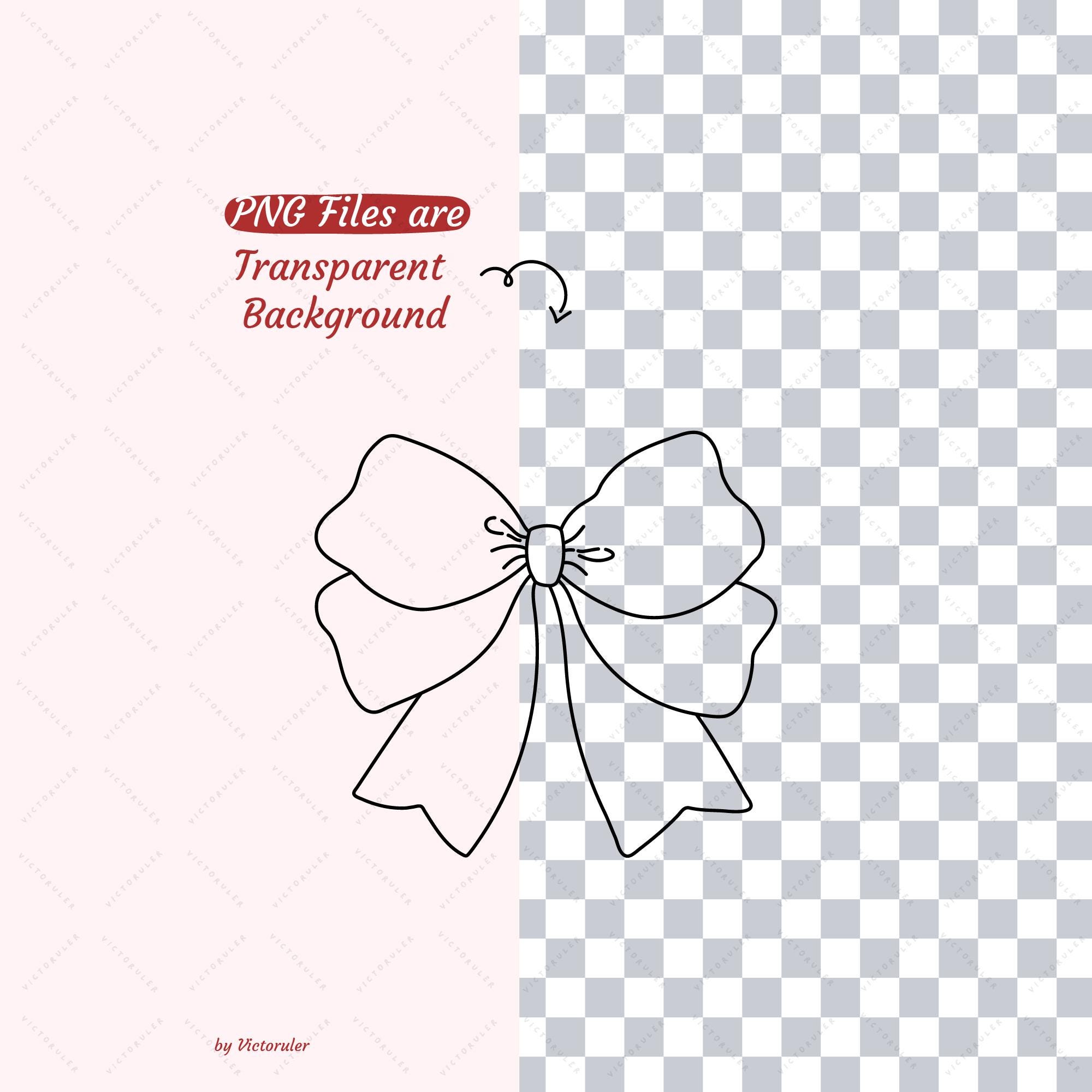 Ribbon Coquette Aesthetic Bows, Coquette Bow Outline SVG, Aesthetic ...