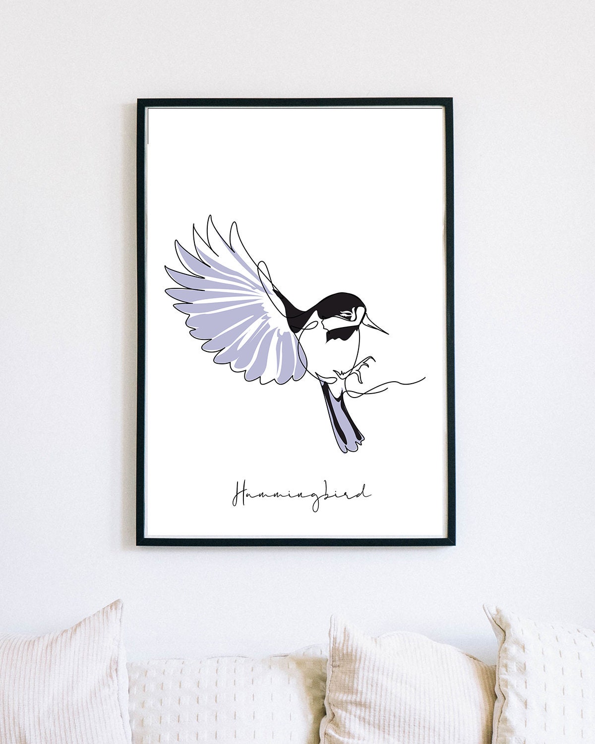 Hummingbird Line Art Wall Art Printable Line Art Vector - Etsy