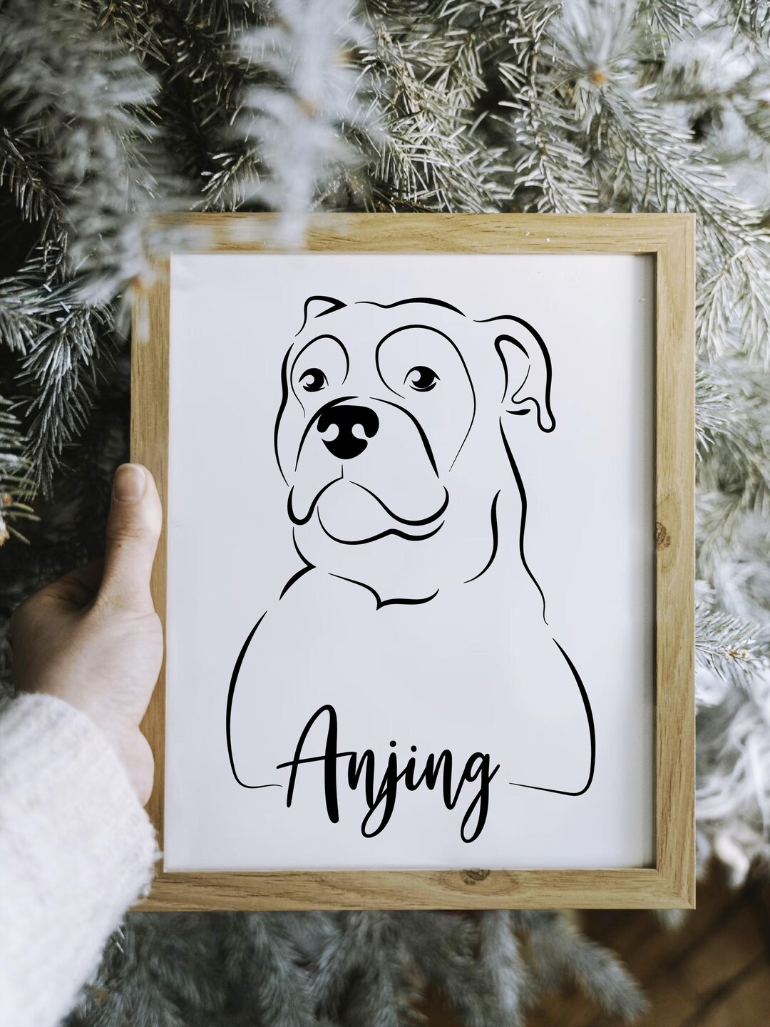 CUSTOM UNIQUE DOG Silhouette Line Drawing, Dog Cat Animals, One Line ...