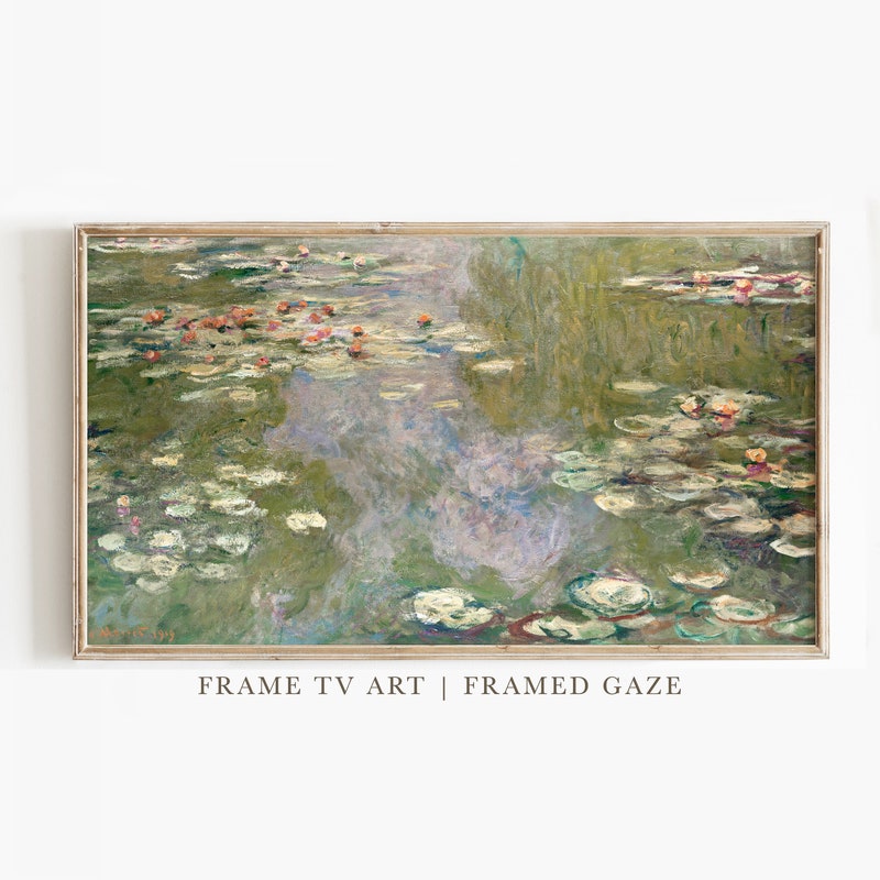 Frame Tv Art Water Lilies - Etsy