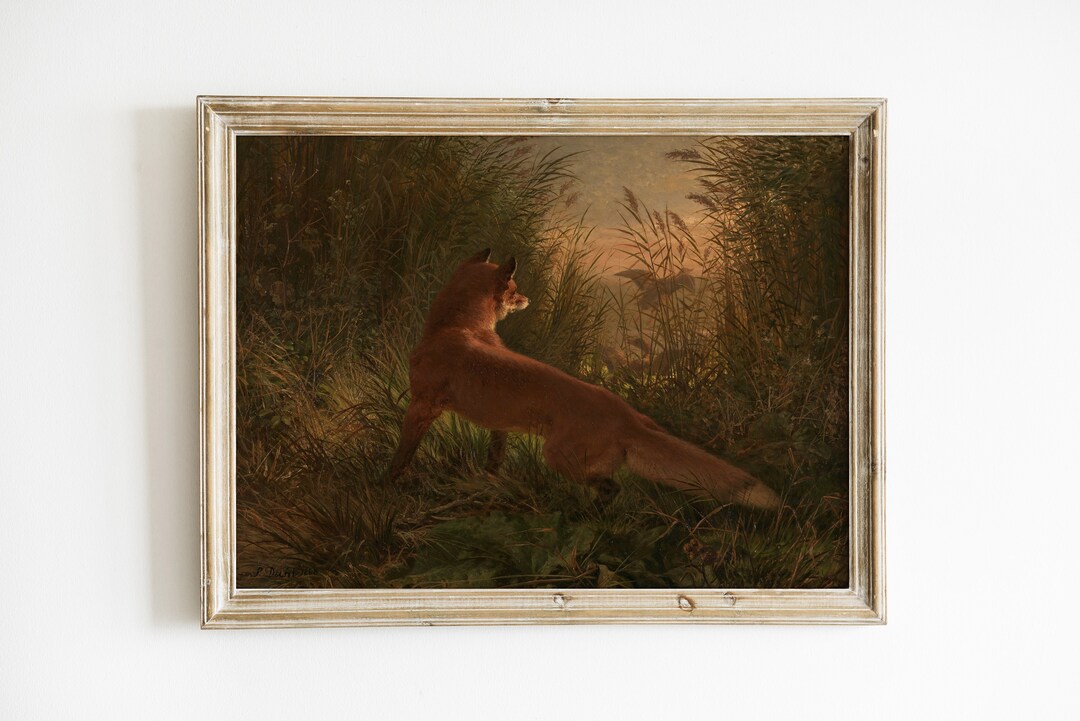 Vintage Fox Painting Vintage Wall Art Printable Art - Etsy