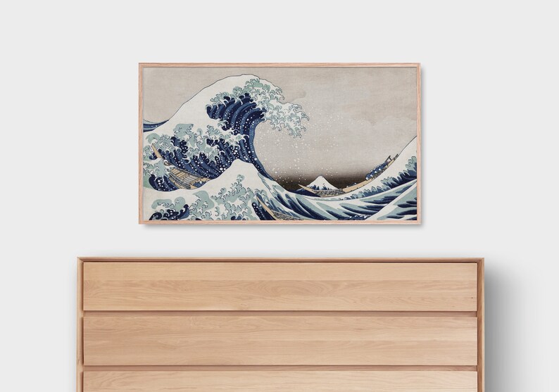 Samsung Frame TV Art the Great Wave of Kanagawa Japanese - Etsy