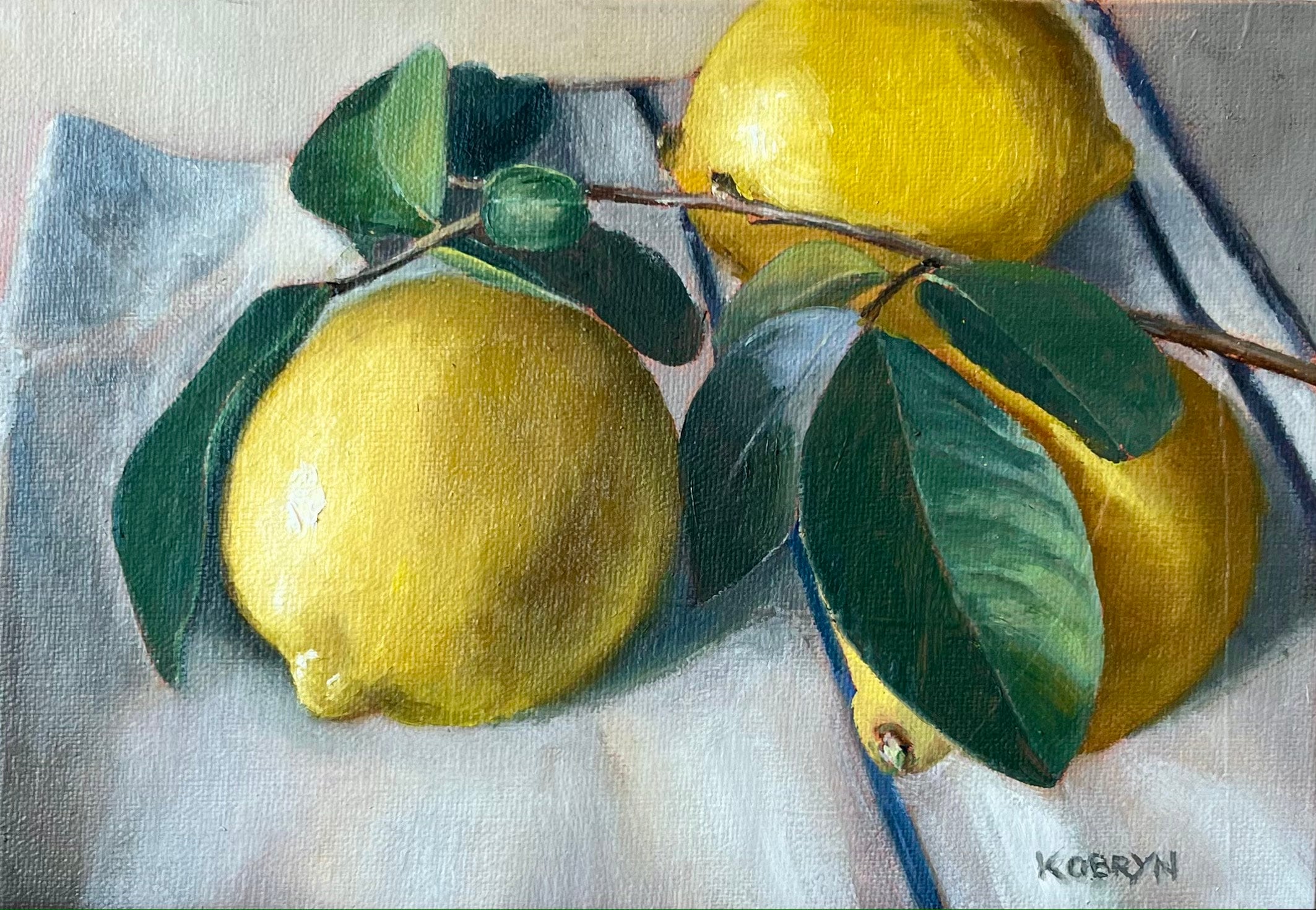 Lemon Wall Art, Print of Oil Lemon Painting, Lemon Print, Farmhouse ...