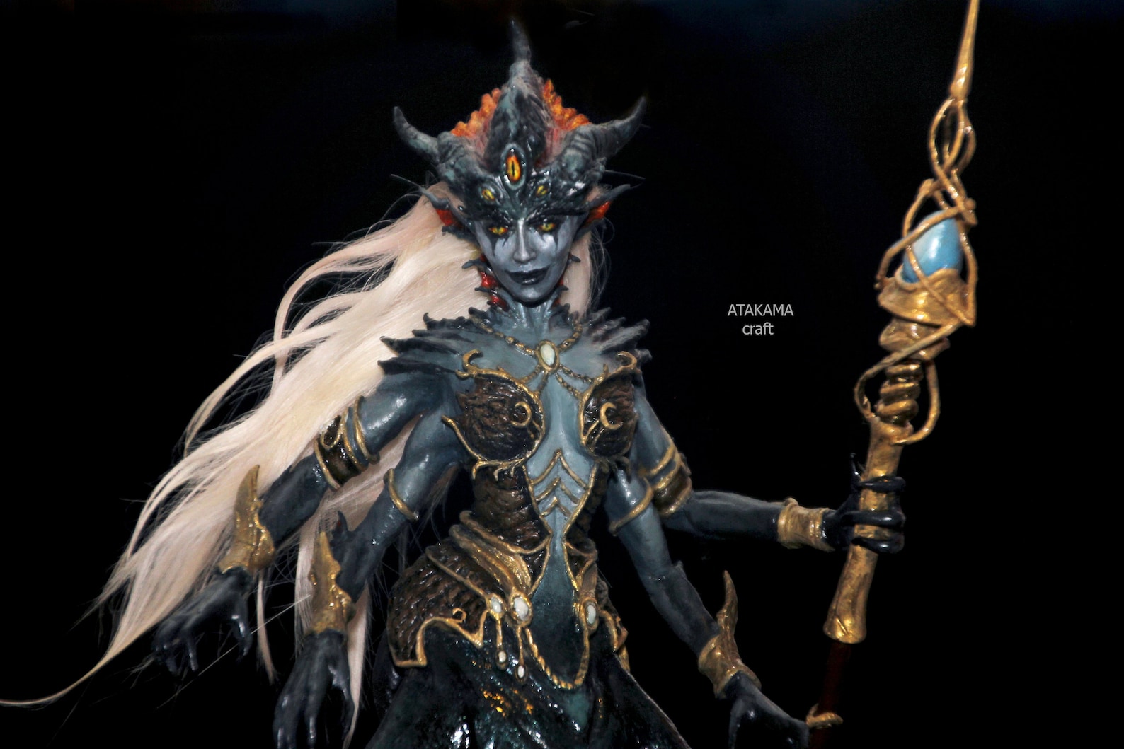 Figurine Queen Azshara World of Warcraft Naga Octopus Fantasy | Etsy