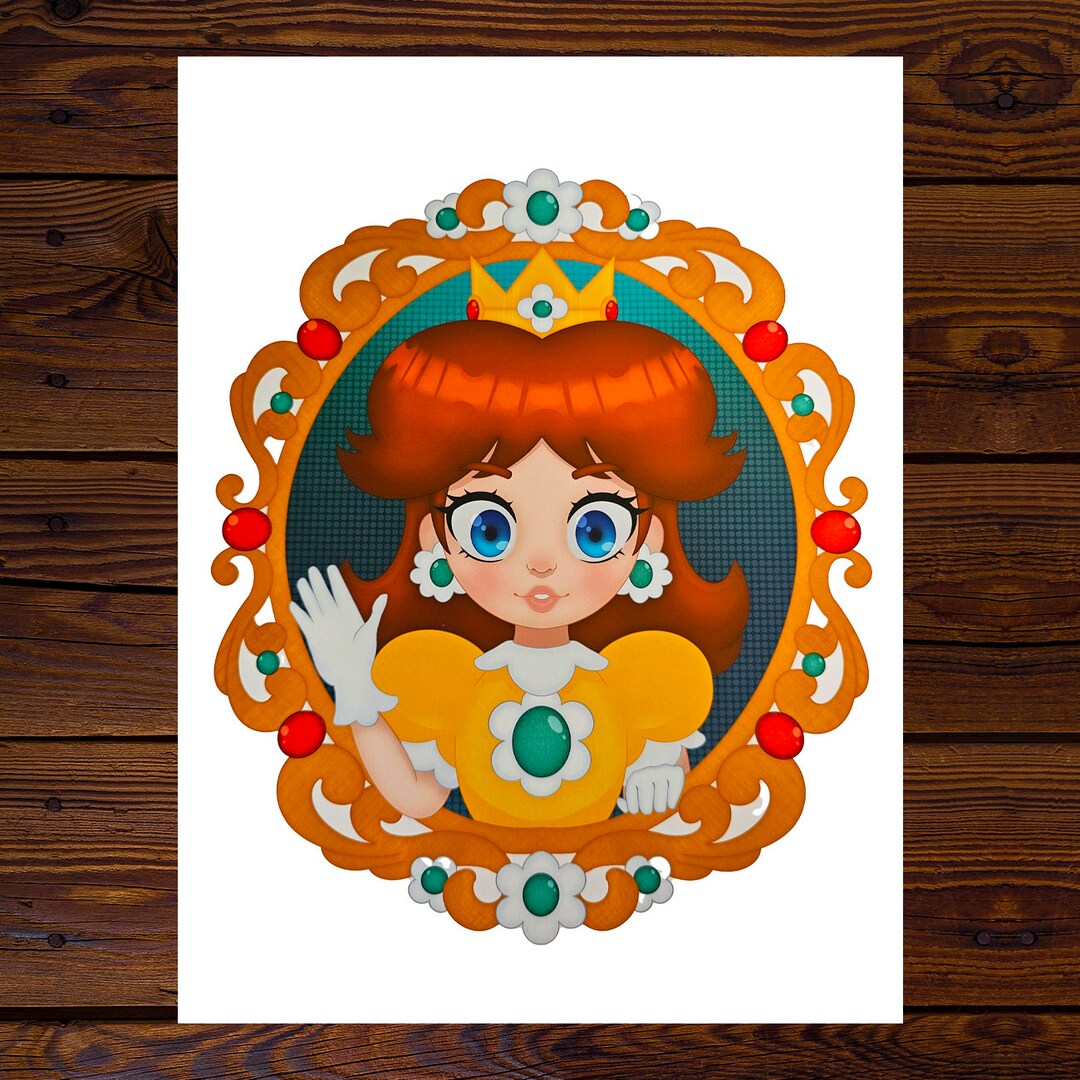 Princess Daisy | Glossy Art Print Video Game Character - Etsy