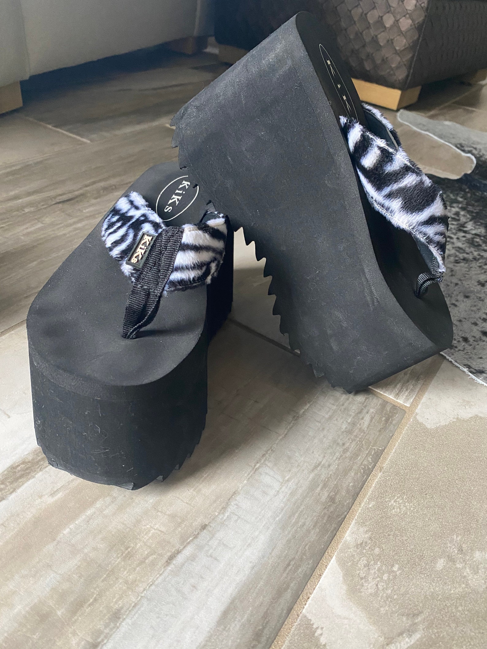 Extreme High Platform Wedge Thong Sandals Etsy