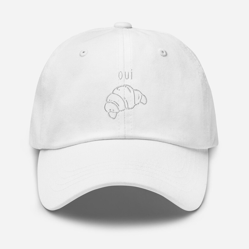 OUI CROISSANT | Croissant Embroidered Cap | Casual Baseball Cap ...