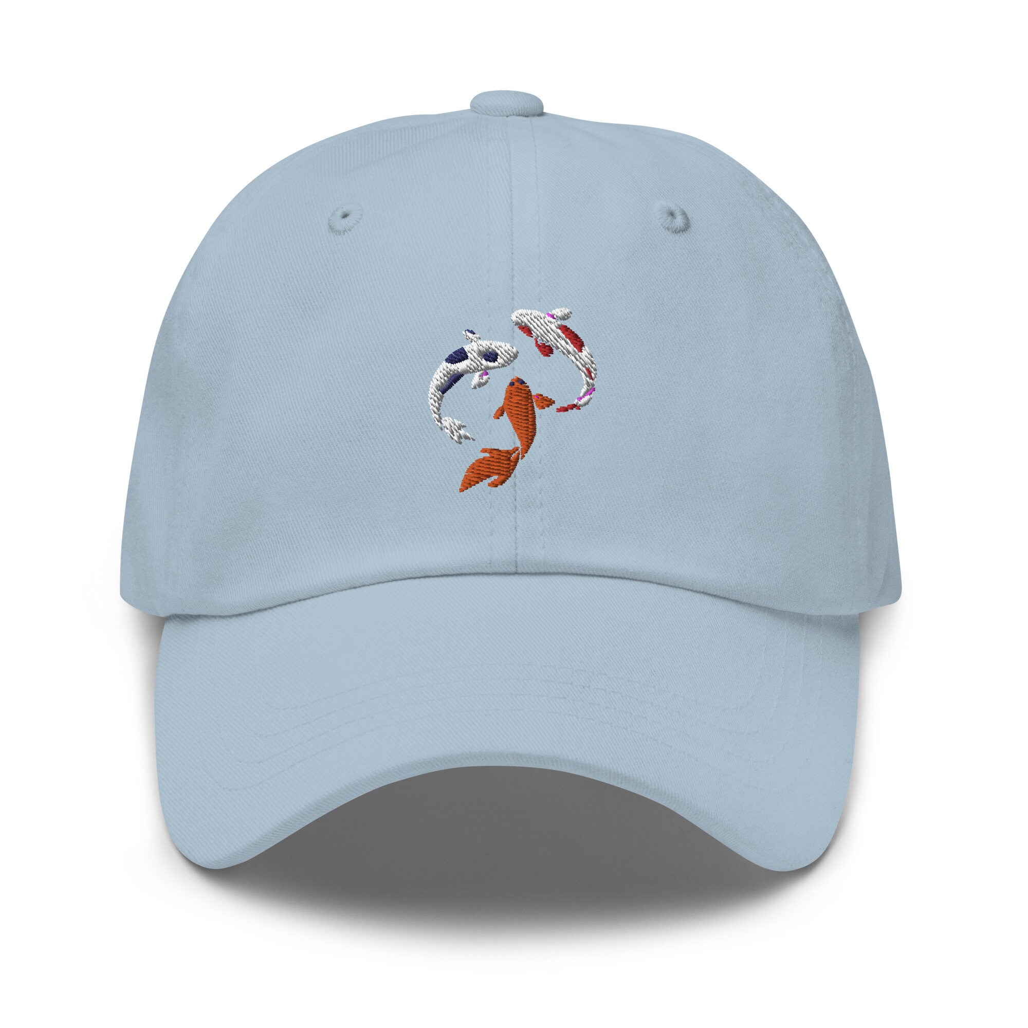 Koi Fish Hat | Japanese Koi Fish Embroidered Adjustable Dad Hat ...
