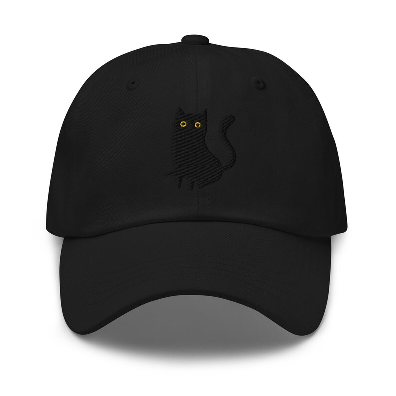 BLACK CAT HAT Cute Black Cat Hat Cat Lover Hat Cat Baseball Cap Black ...