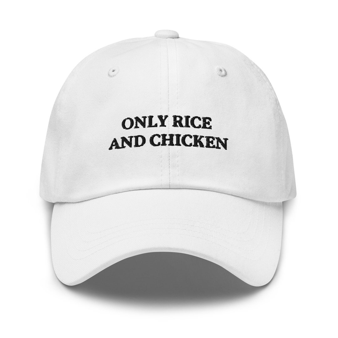 Only Rice and Chicken. Embroidered Gym Dad Hat. Funny Gym Dad Hat ...