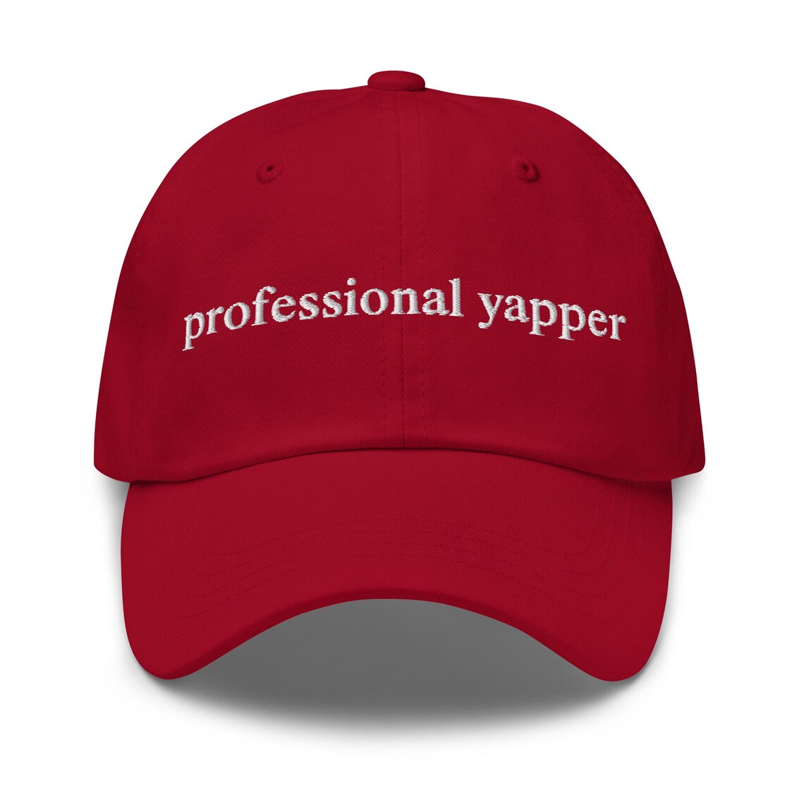 Professional Yapper | Custom Dad Hat Embroidered | Funny Meme Hat ...