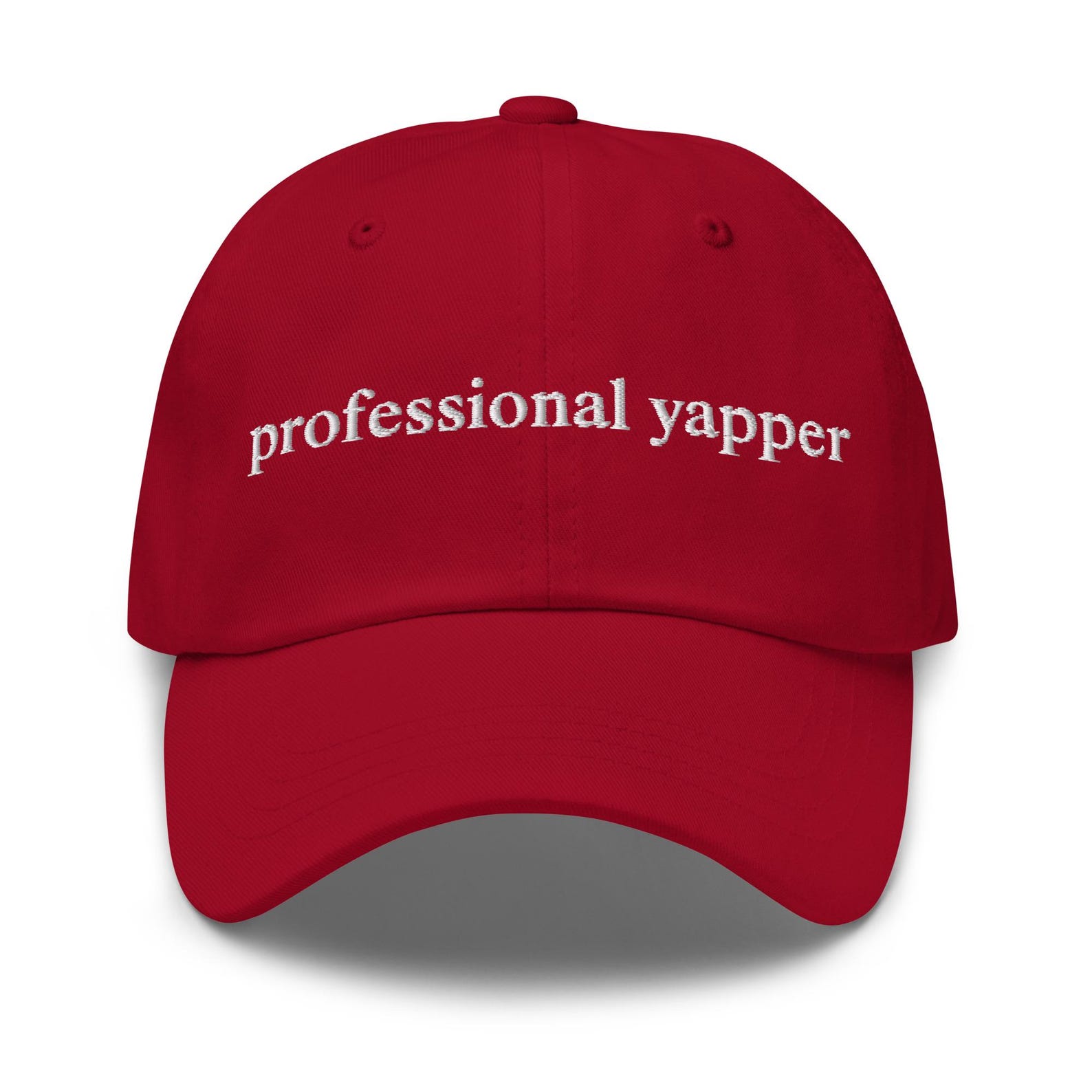 Professional Yapper | Custom Dad Hat Embroidered | Funny Meme Hat ...