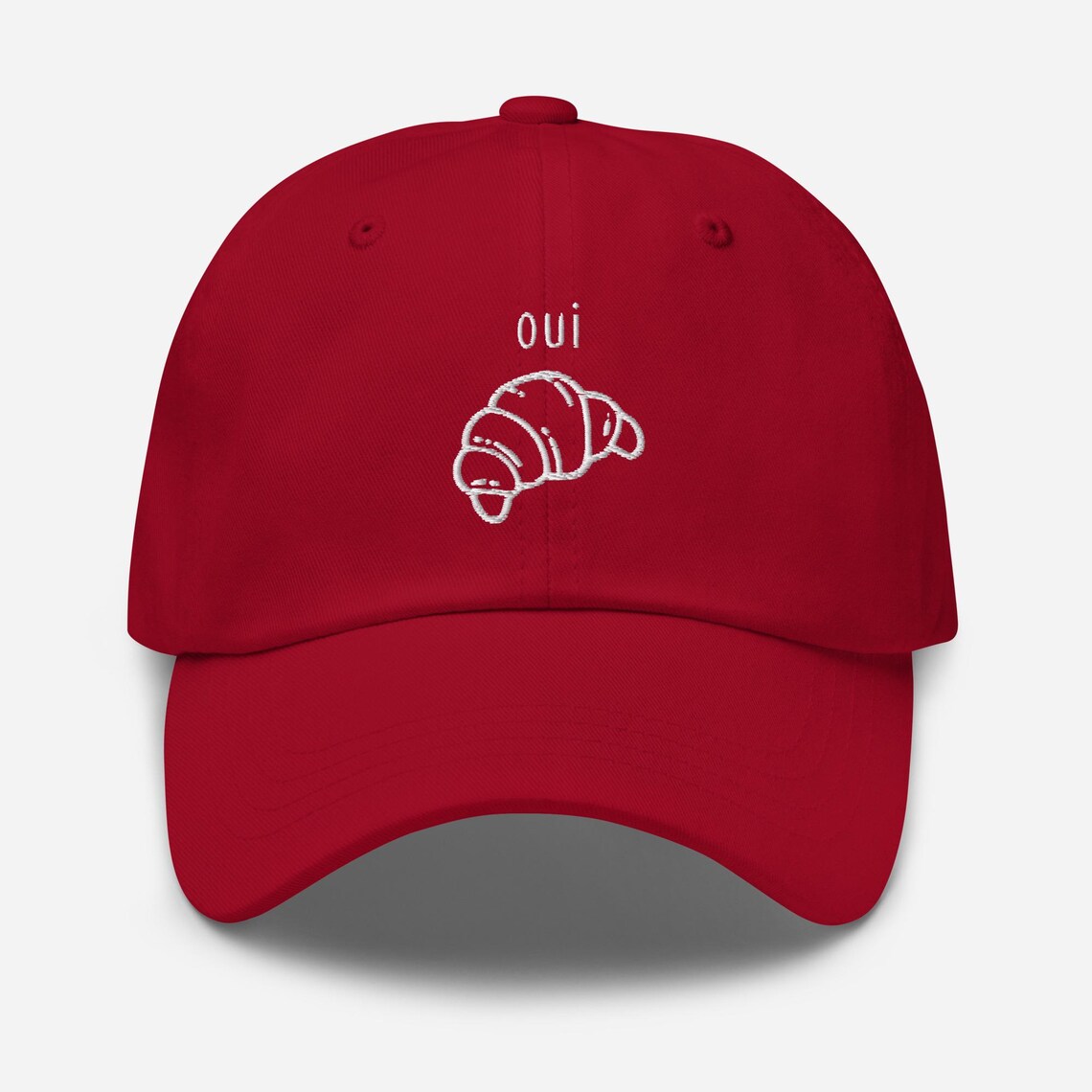 OUI CROISSANT | Croissant Embroidered Cap | Casual Baseball Cap ...