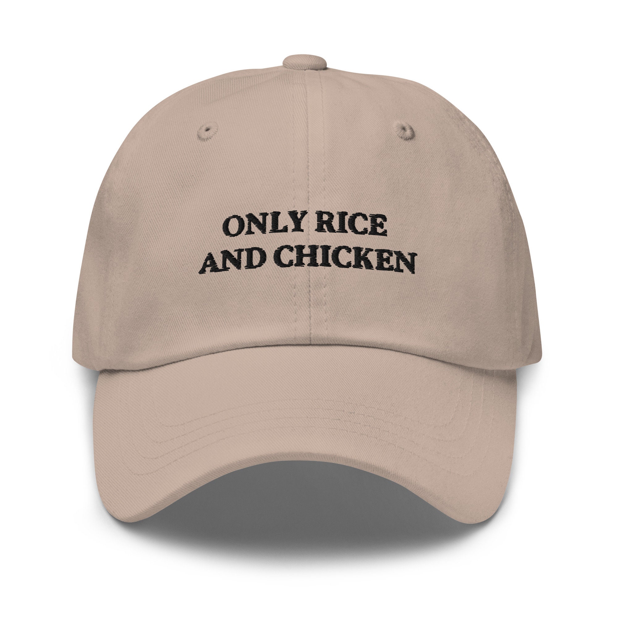 Only Rice and Chicken. Embroidered Gym Dad Hat. Funny Gym Dad Hat ...
