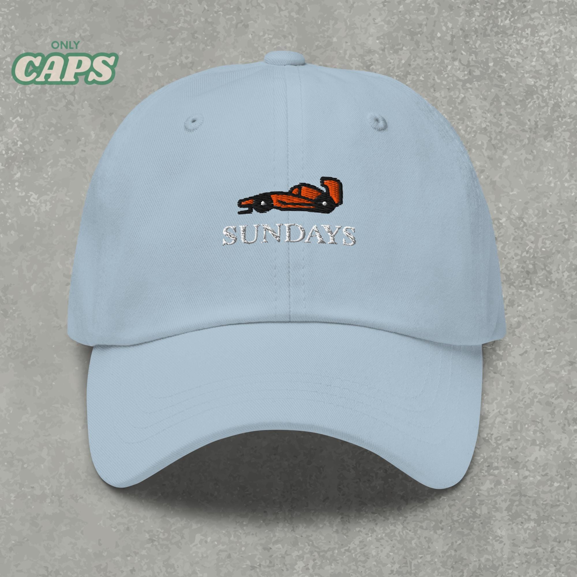 Embroidered F1 Sundays Hat | Handmade Baseball Cap | Racing Fan Gift ...