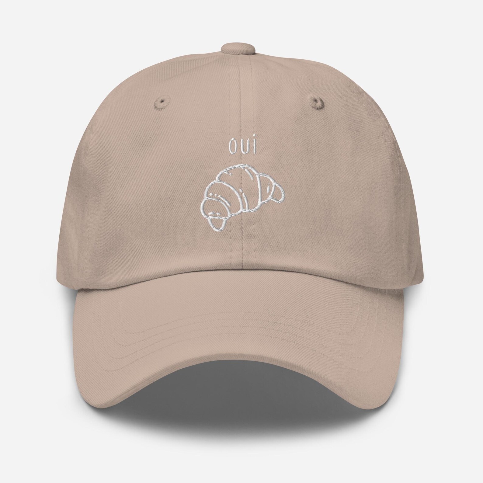 OUI CROISSANT | Croissant Embroidered Cap | Casual Baseball Cap ...