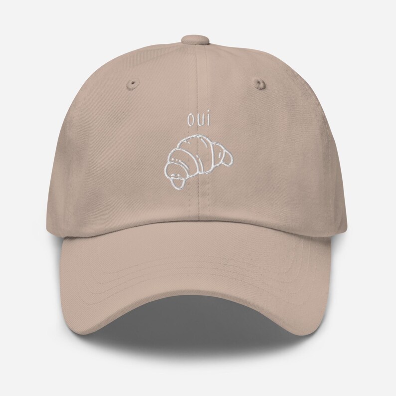 OUI CROISSANT | Croissant Embroidered Cap | Casual Baseball Cap ...